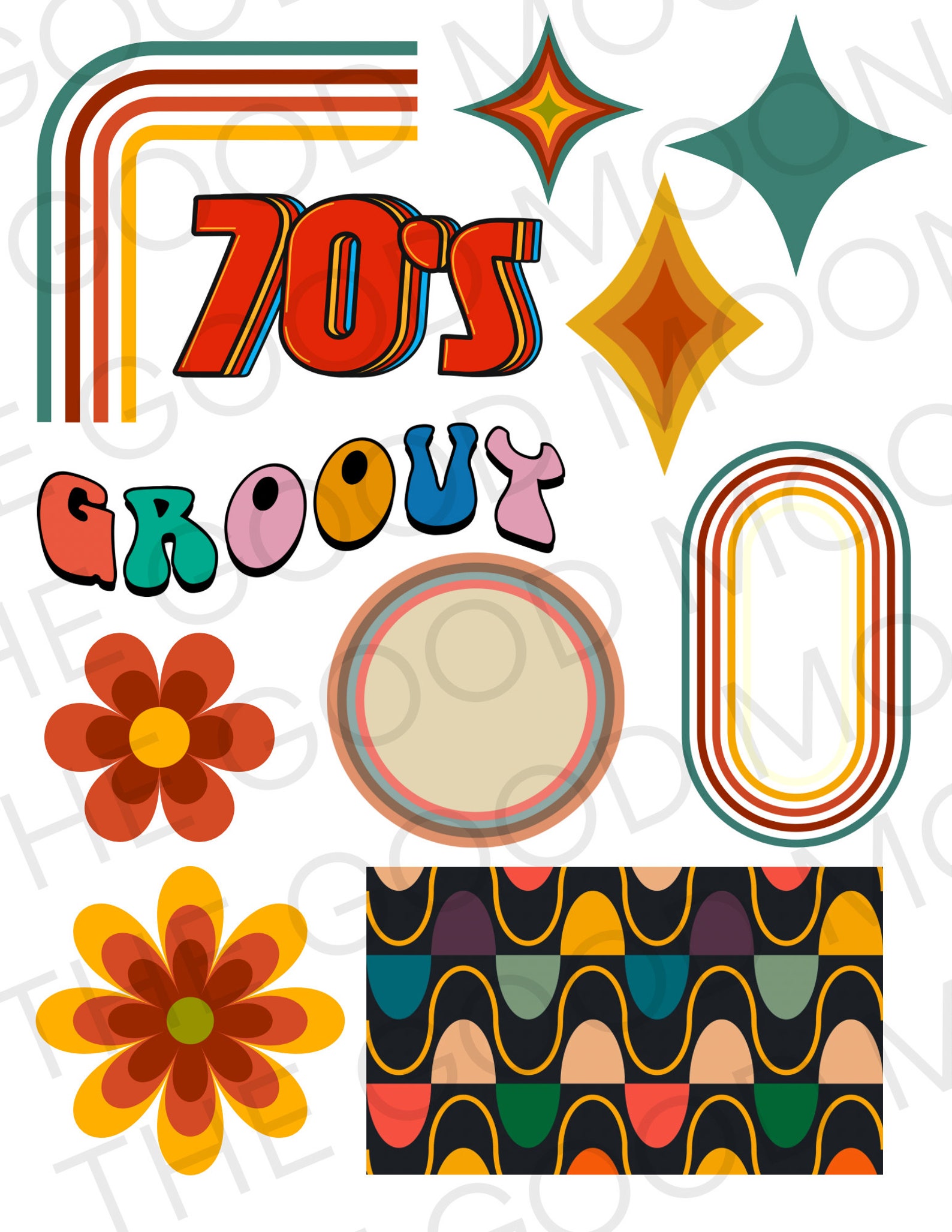 The Groovy 70’s Scrapbook Bundle - Digital Download - Etsy