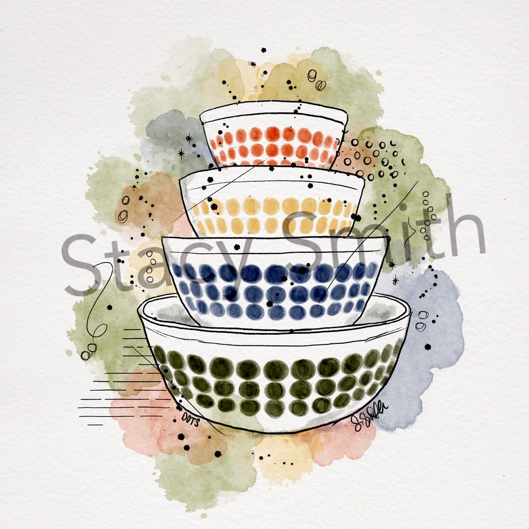 Vintage Pyrex Drawing dots DIGITAL DOWNLOAD - Etsy