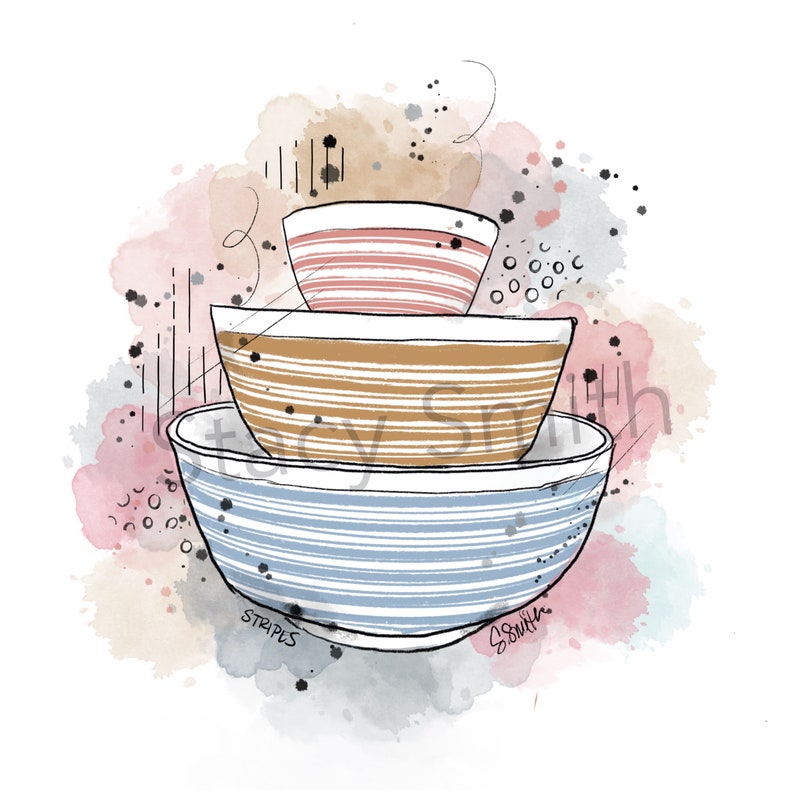 Vintage Pyrex Drawing Stripes - DIGITAL DOWNLOAD - Etsy