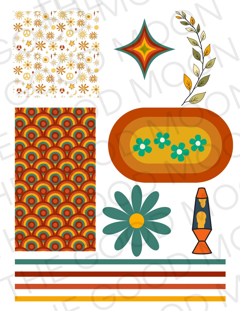 The Groovy 70’s Scrapbook Bundle - Digital Download - Etsy