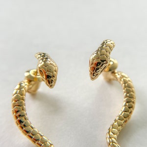 Snake Earrings, Serpent Earrings, Animal Earrings, Gold Filled Earrings ...