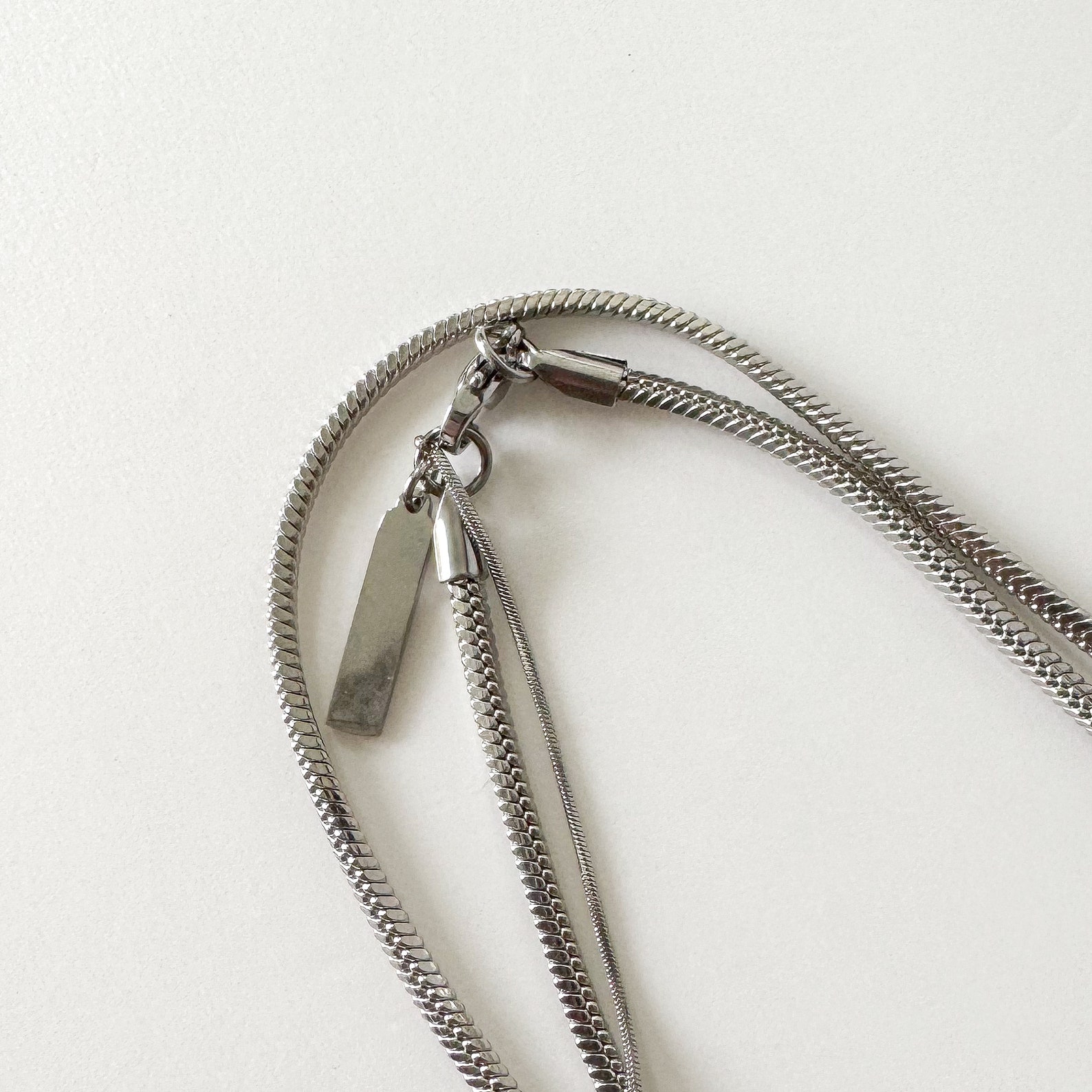 Extra Long Silver Necklace Pearl Necklace Layering Necklace Set Wrap ...