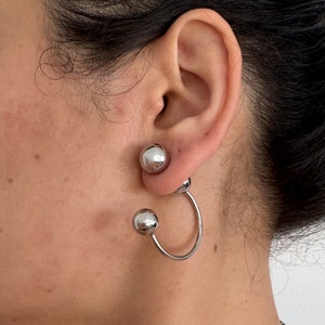 Gold Hoop Earrings Ear Jacket Unique Statement Earrings Ball Earrings Nose Ring Hoop - Etsy