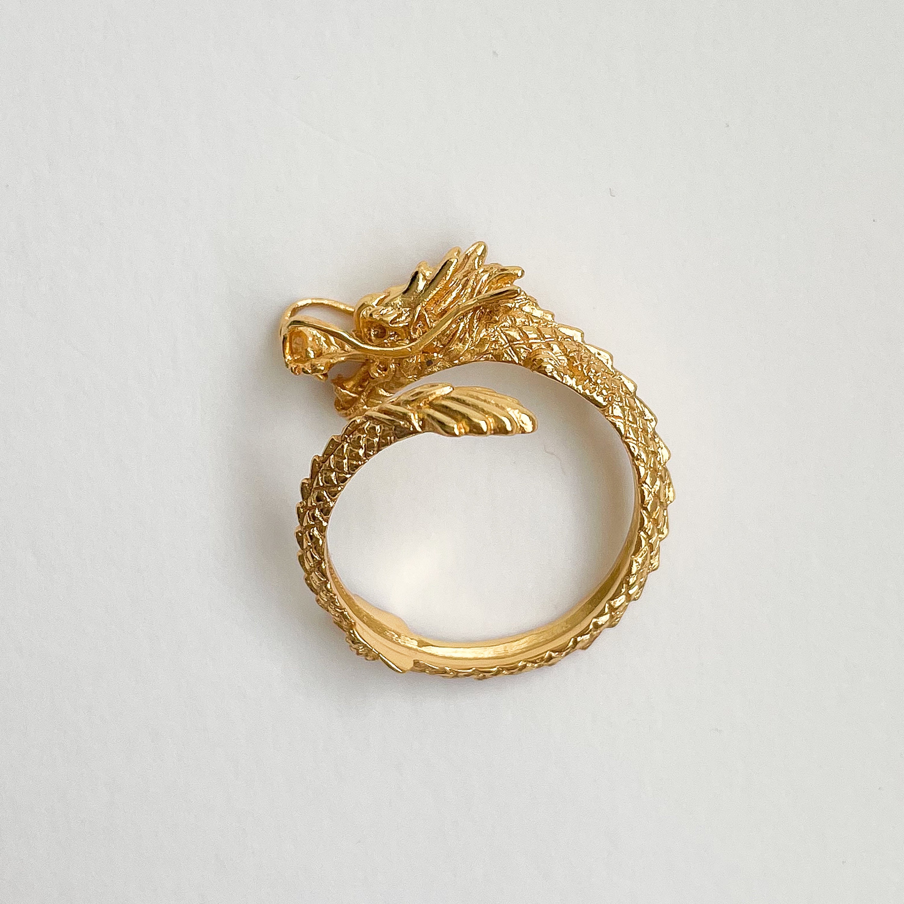 Gold Dragon Ring, Dragon Ring for Men, Mens Ring, Adjustable Ring ...