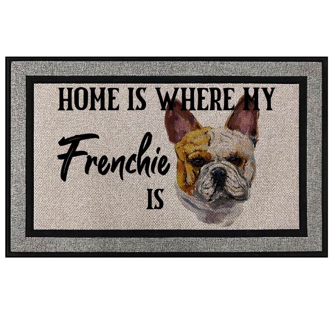 Home is Where My Frenchie Is, Doormat, Family Gift, Welcome Mat ...