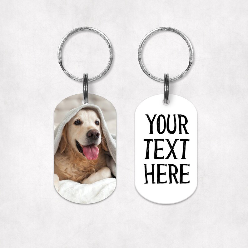 Custom Text Pet Picture Keychain Funny Pet Photo Keychains - Etsy