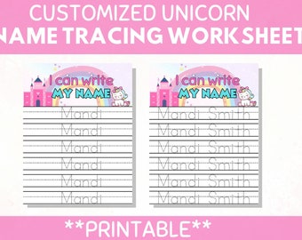 Personalized Name Writing Worksheet, Custom Name Preschool Worksheets ...