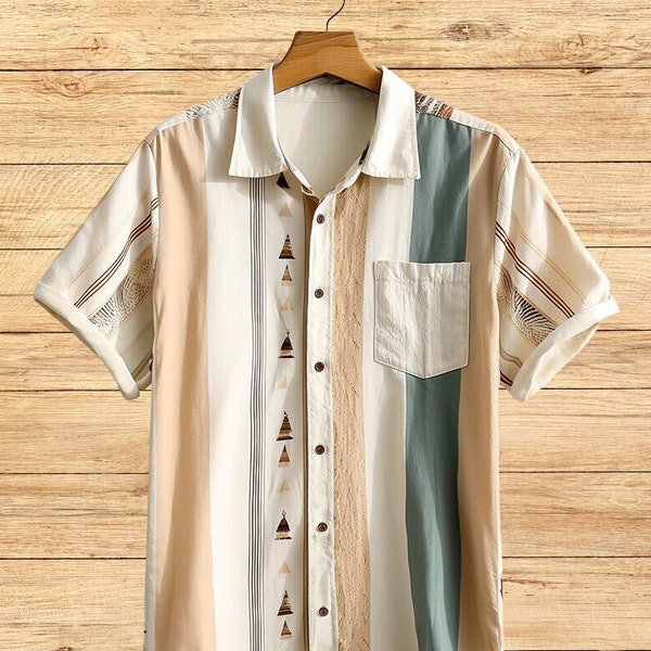 Boho Button up Mens Shirt - Etsy
