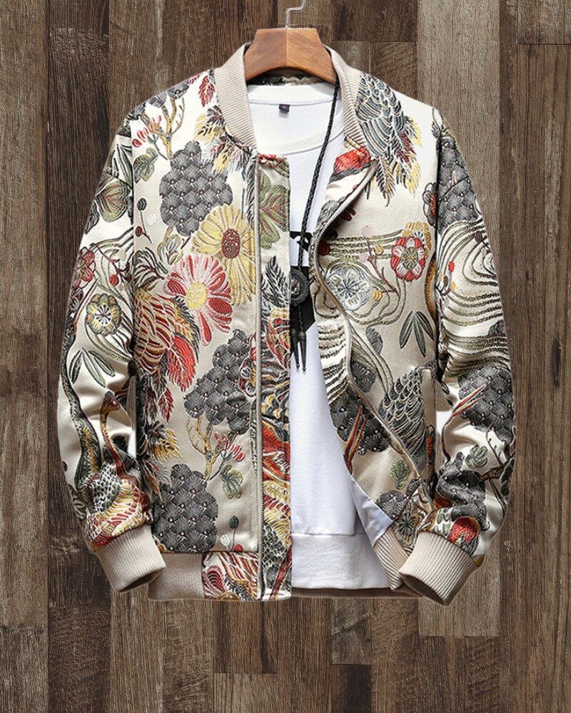 Floral Varsity Jacket - Etsy