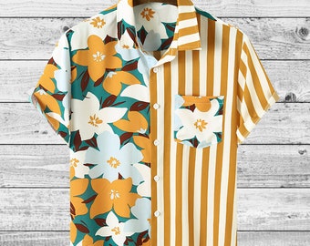 Yellow Floral Shirt - Etsy