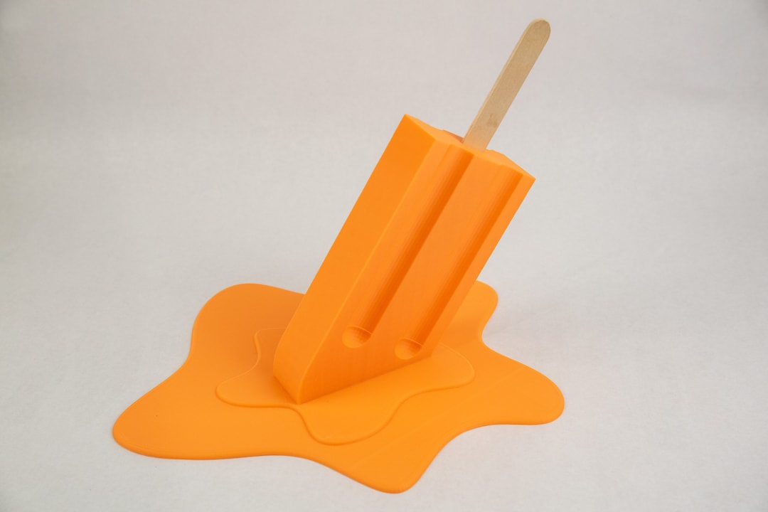 3D Printed XL Melting Popsicle Modern Art Sculpture - Unique Ice Cream ...