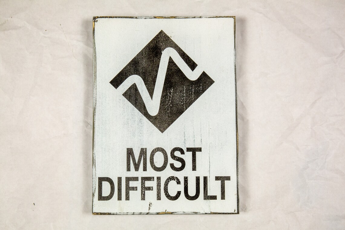 Mountain Bike Trail Difficulty Rustic Signs - Riding Level Handmade ...