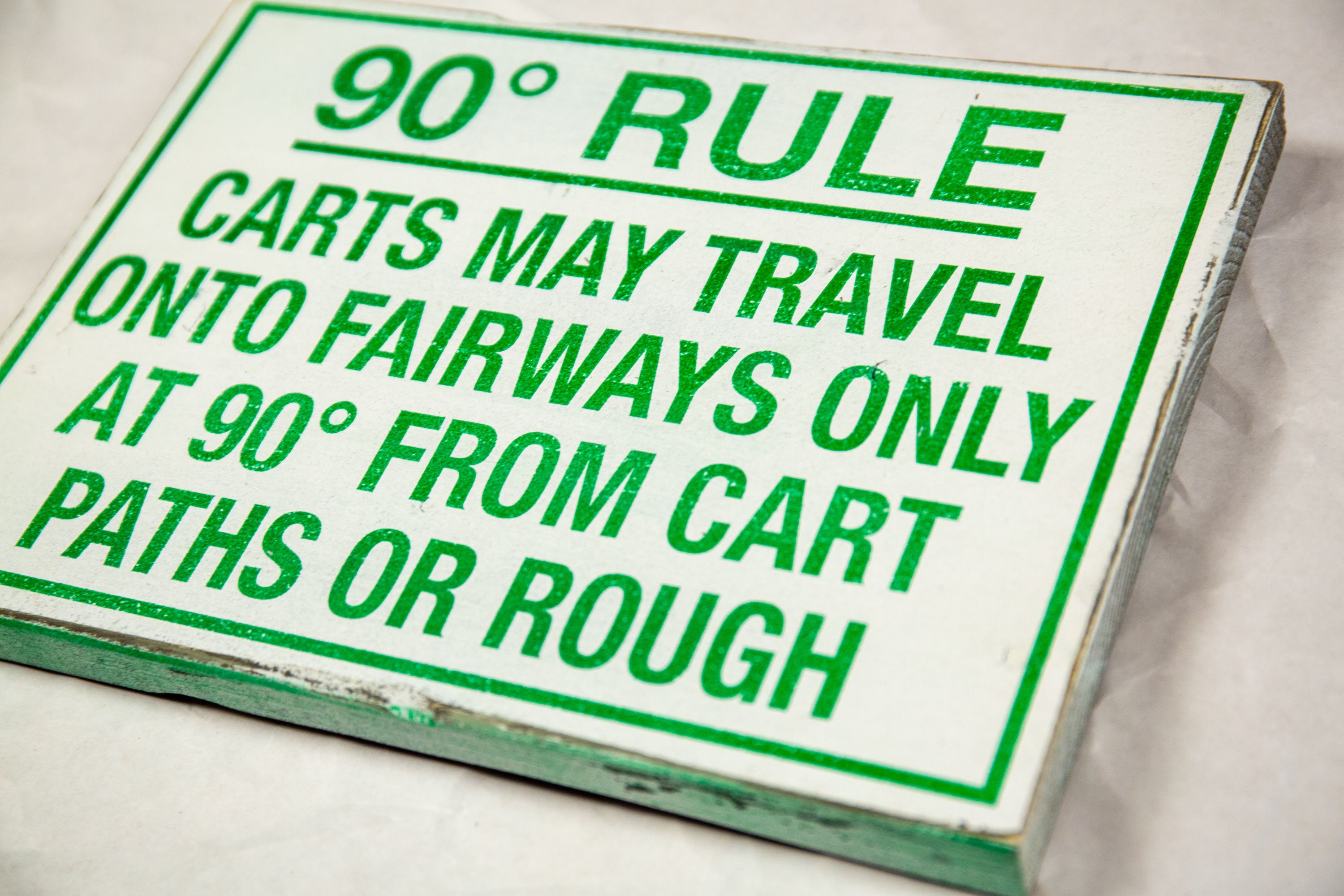 90 Degree Rule Golf Wall Art Rustic Wooden Sign Golf Decor - Etsy