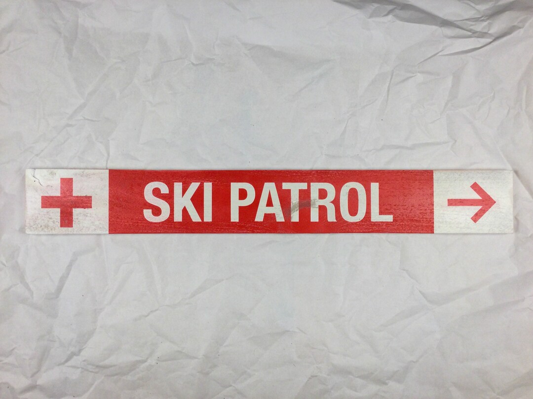 Ski Patrol Rustic Directional Resort Trail Signs - Handmade Snow ...