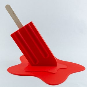 3D Printed XL Melting Popsicle Modern Art Sculpture - Unique Ice Cream ...