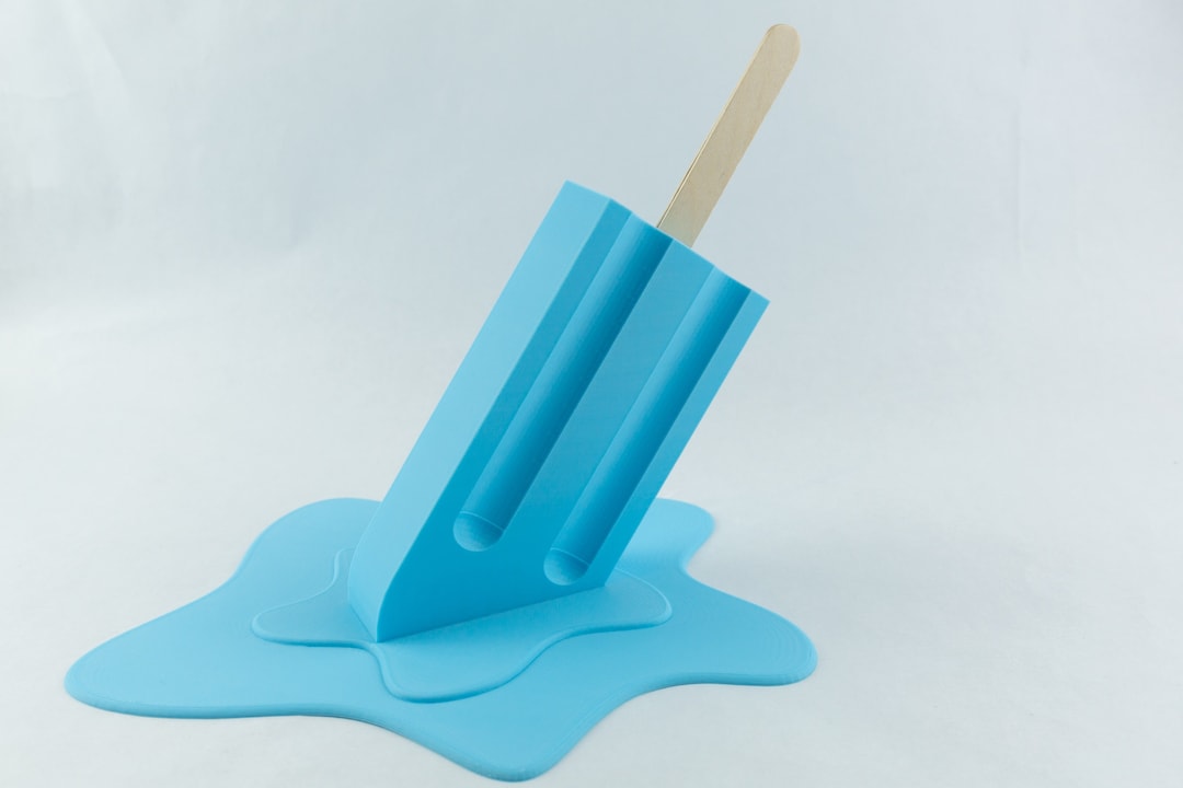 3D Printed XL Melting Popsicle Modern Art Sculpture - Unique Ice Cream ...