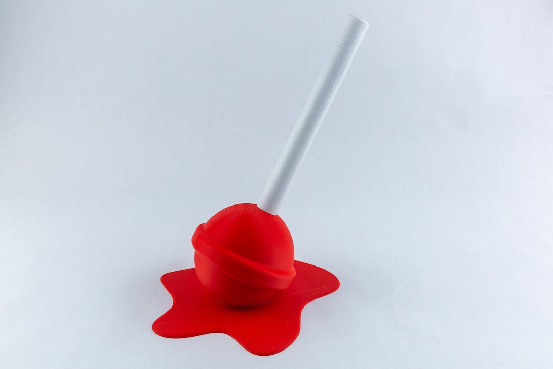 3D Printed Melting Lollipop Modern Art Sculpture - Oversized Lollipop ...