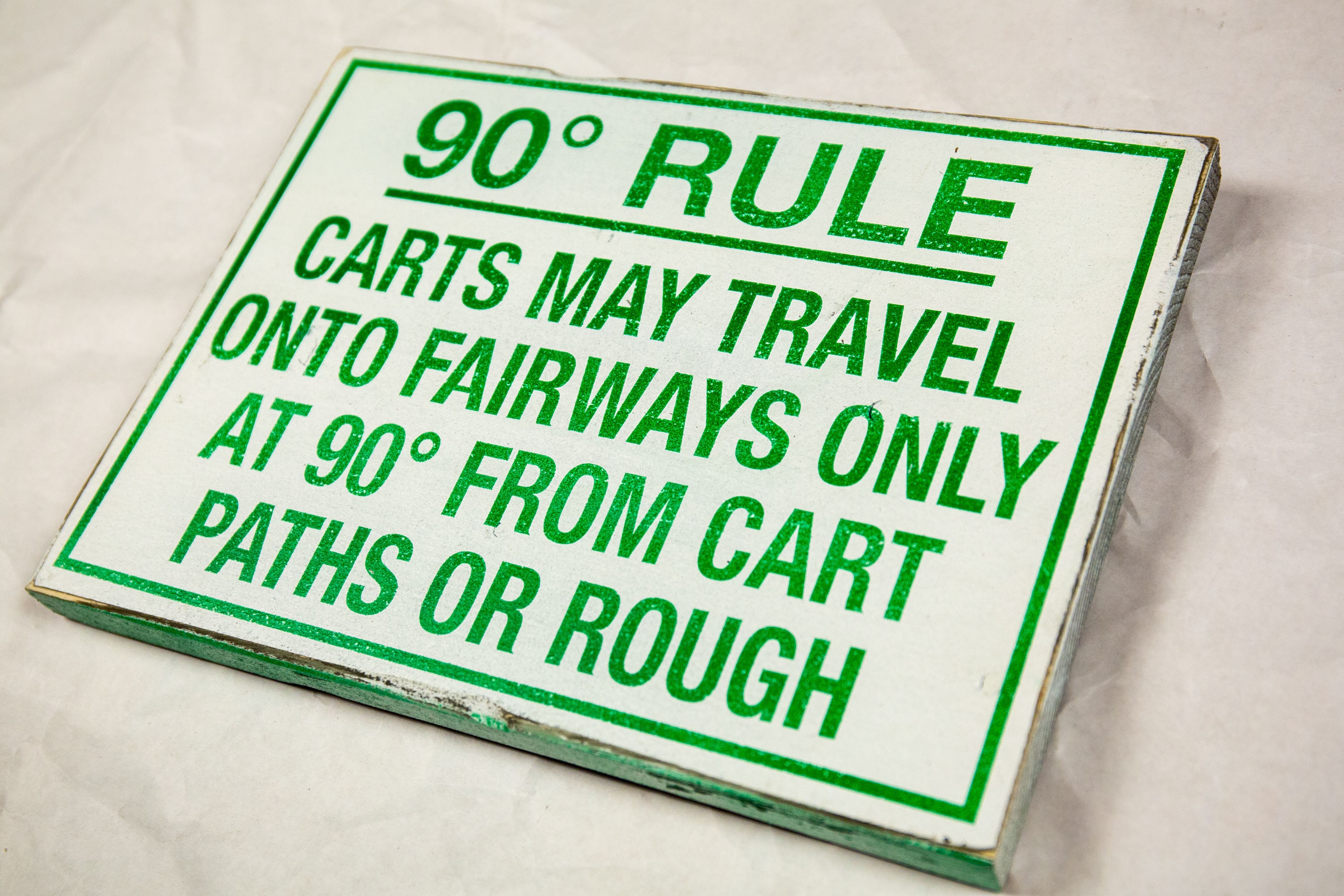 90 Degree Rule Golf Wall Art Rustic Wooden Sign Golf Decor - Etsy