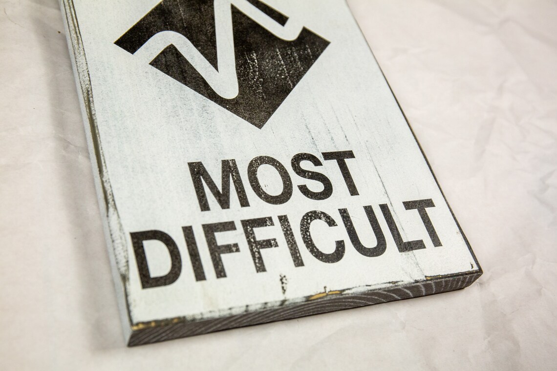 Mountain Bike Trail Difficulty Rustic Signs - Riding Level Handmade ...
