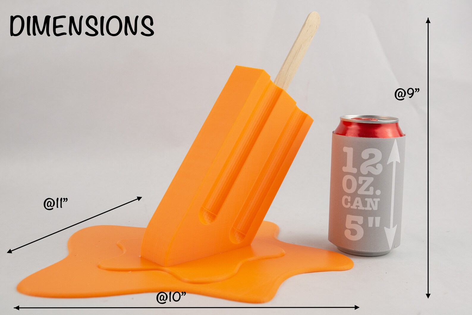 3D Printed XL Melting Popsicle Modern Art Sculpture - Unique Ice Cream ...