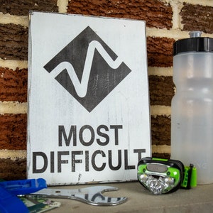 Mountain Bike Trail Difficulty Rustic Signs - Riding Level Handmade ...