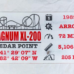 Cedar Point Roller Coaster Sign - Rustic Wooden Theme Park Wall Art ...
