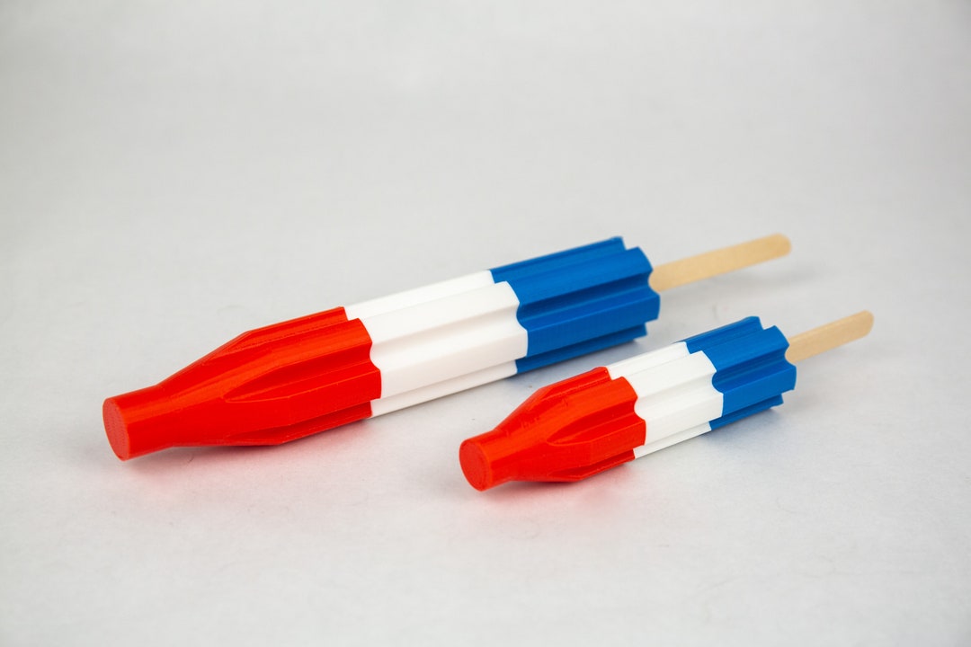 3D Printed Bomb Pop Art Sculpture - Life Size Rocket Pop Unique Home ...