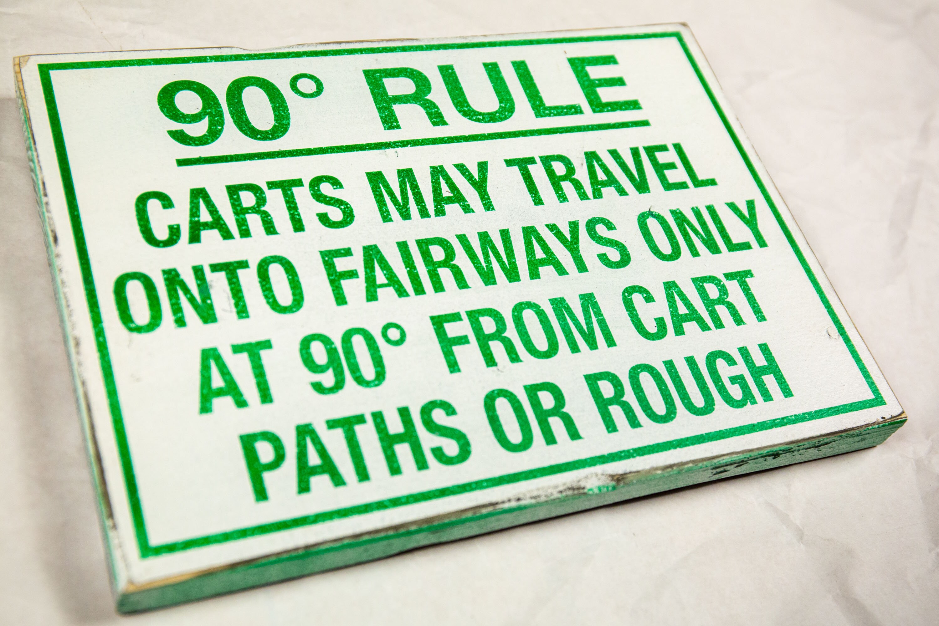 90 Degree Rule Golf Wall Art Rustic Wooden Sign Golf Decor - Etsy