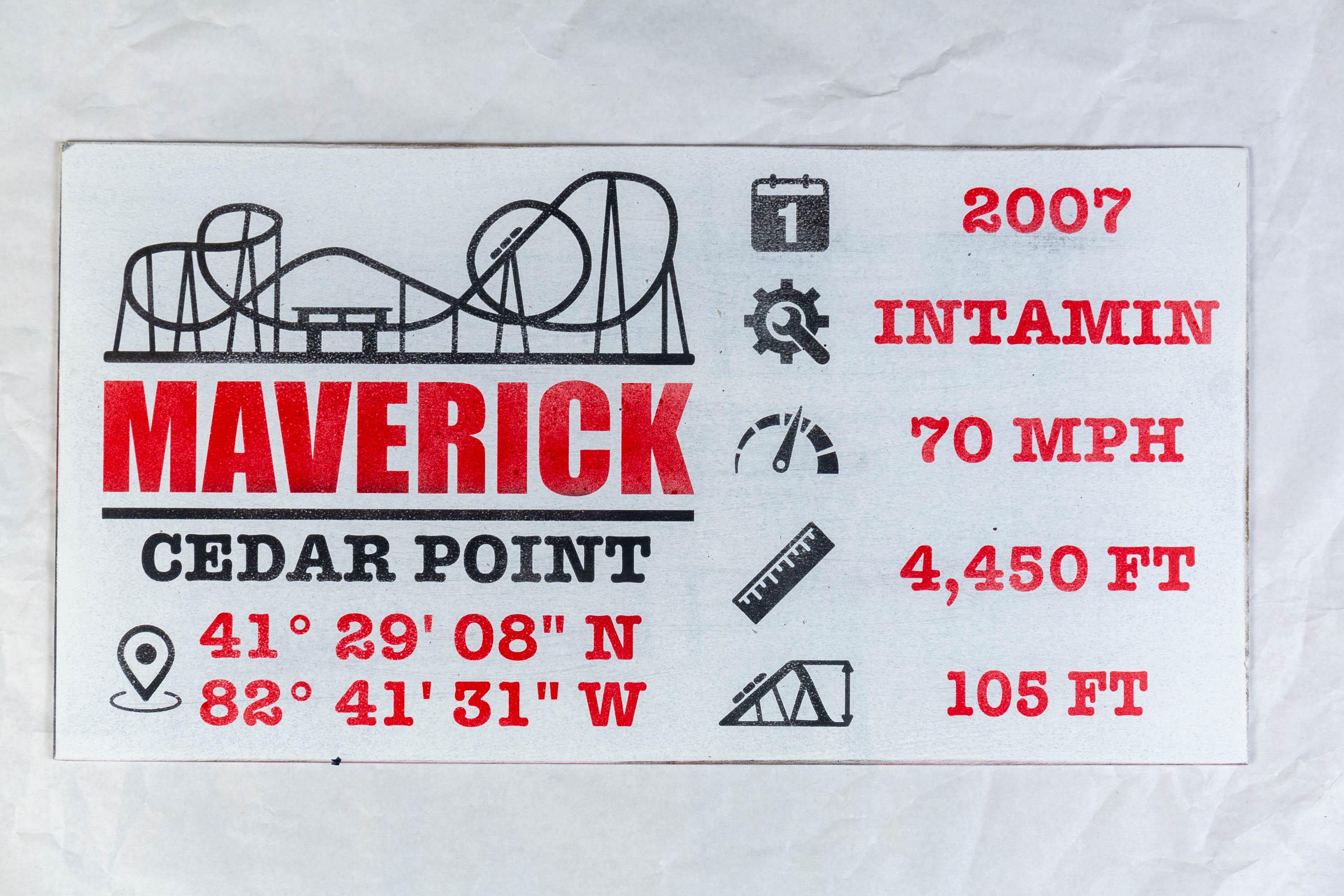 Cedar Point Roller Coaster Sign - Rustic Wooden Theme Park Wall Art ...