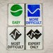Mountain Bike Trail Difficulty Rustic Signs - Riding Level Handmade ...
