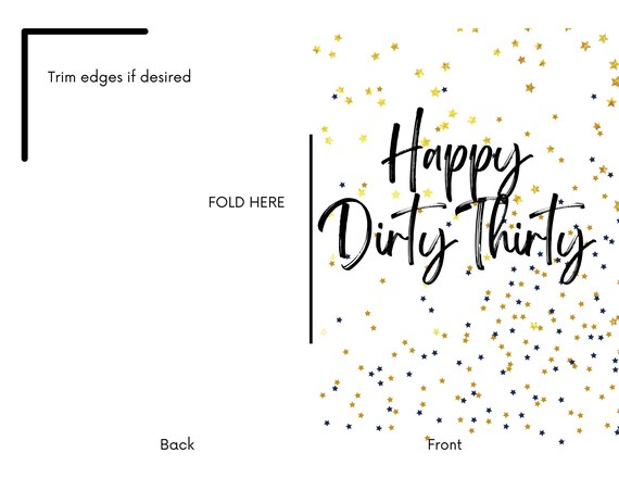 Dirty Thirty Ecards