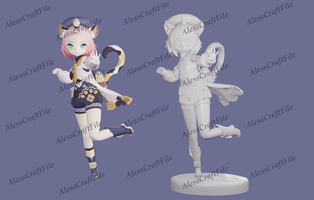Genshin Impact Diona Figure 3D Print STL Digital File - Etsy UK