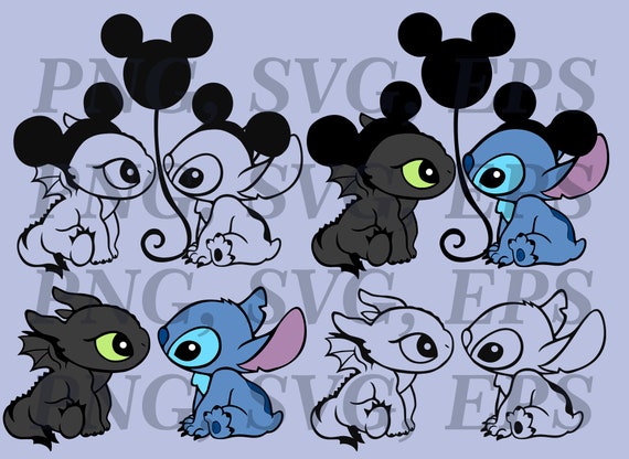 Vector Layered and Cut Outline Custom Files Toothless and | Etsy