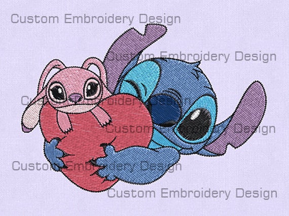 Embroidery Custom Design Stitch and Angel Toy With Heart Pes - Etsy
