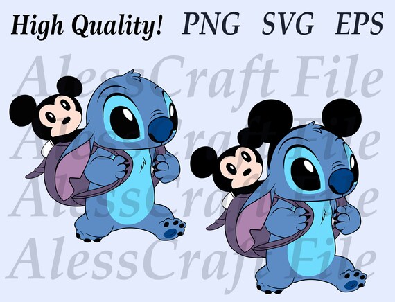 Stitch and Mickey Toy in Bag Color Set 4 W/ Mickey's Ears - Etsy