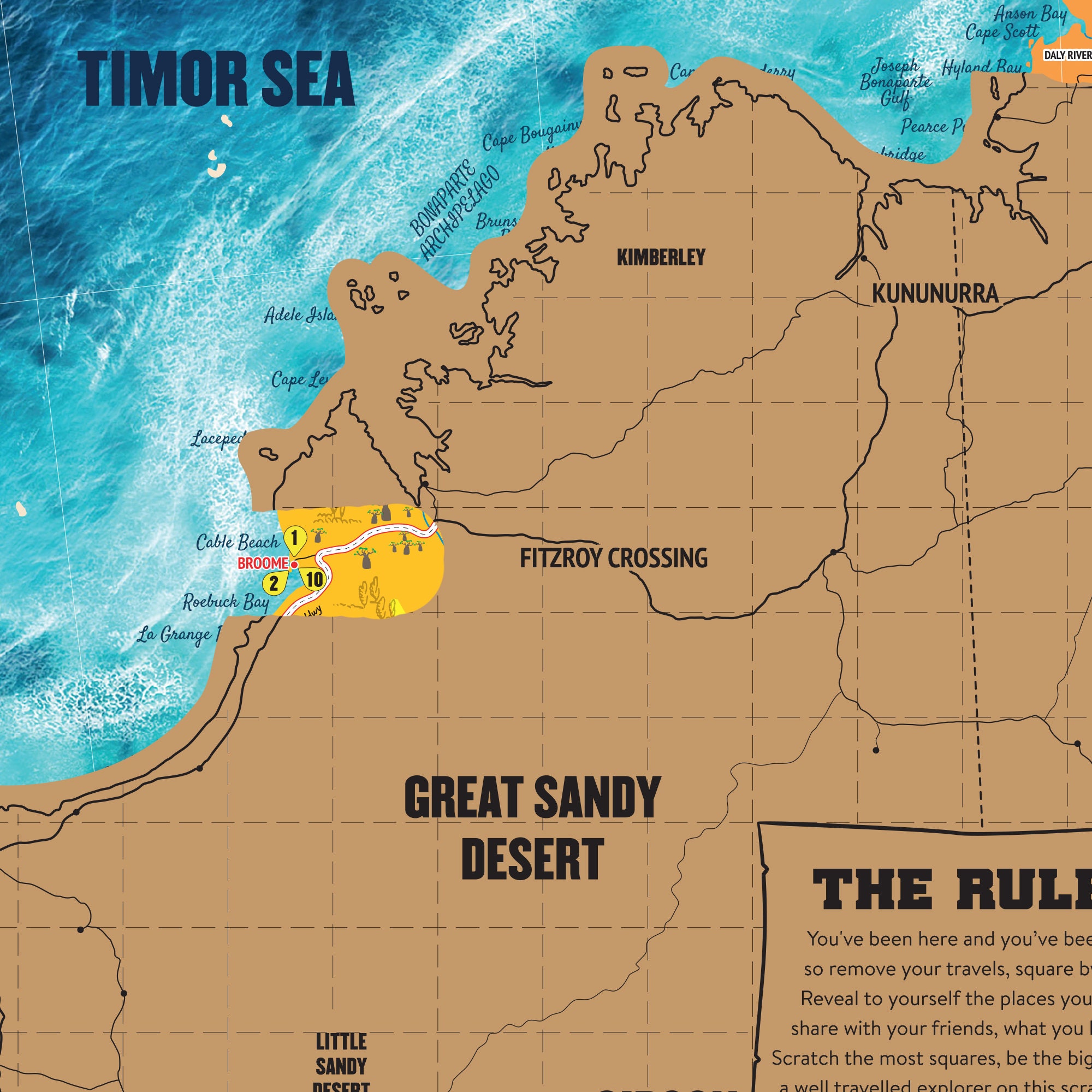 Scratch off Map of Australia. Roadtrips Edition - a Great Travel Gift ...