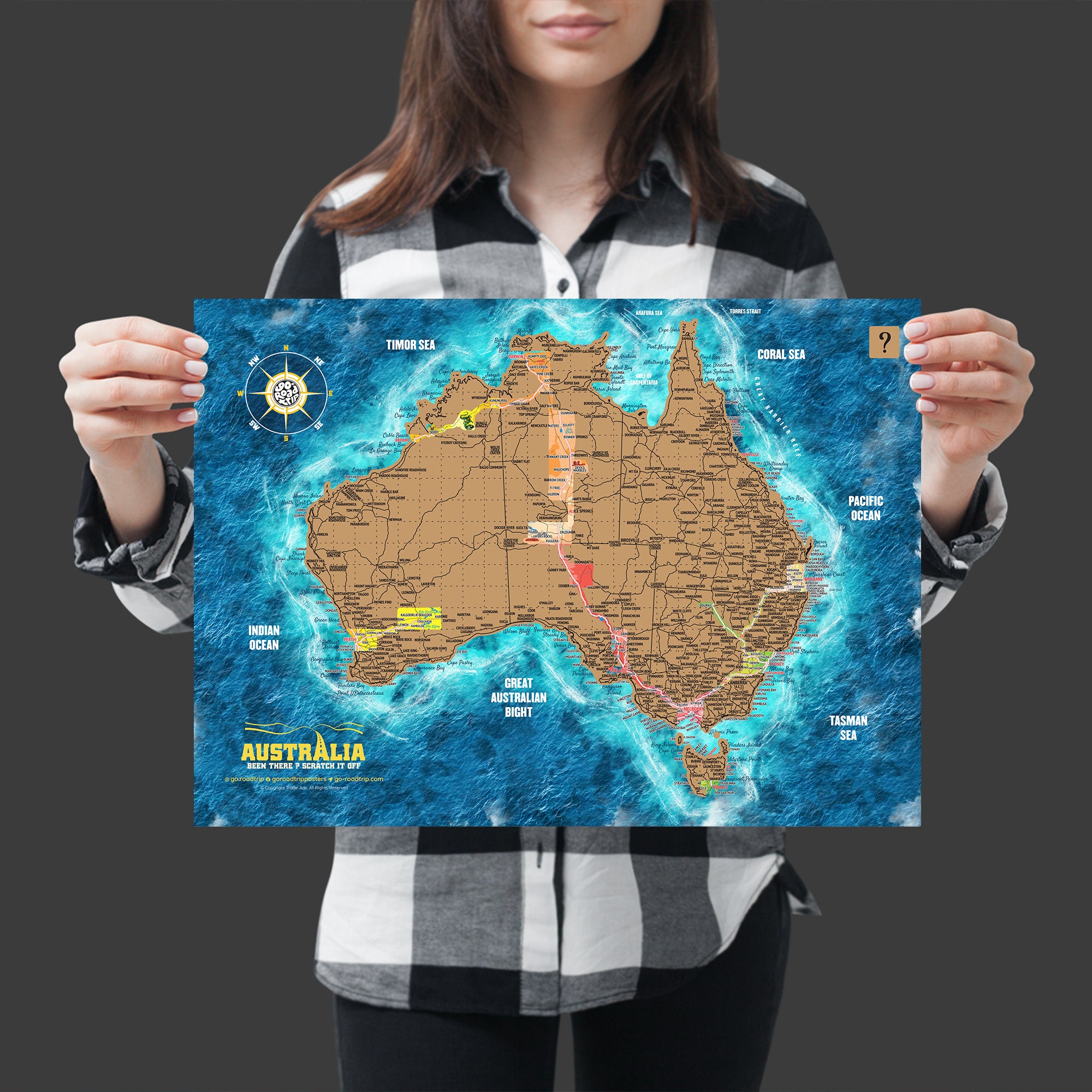 A3 Scratch off Map of Australia. the Best Travel Gift That - Etsy
