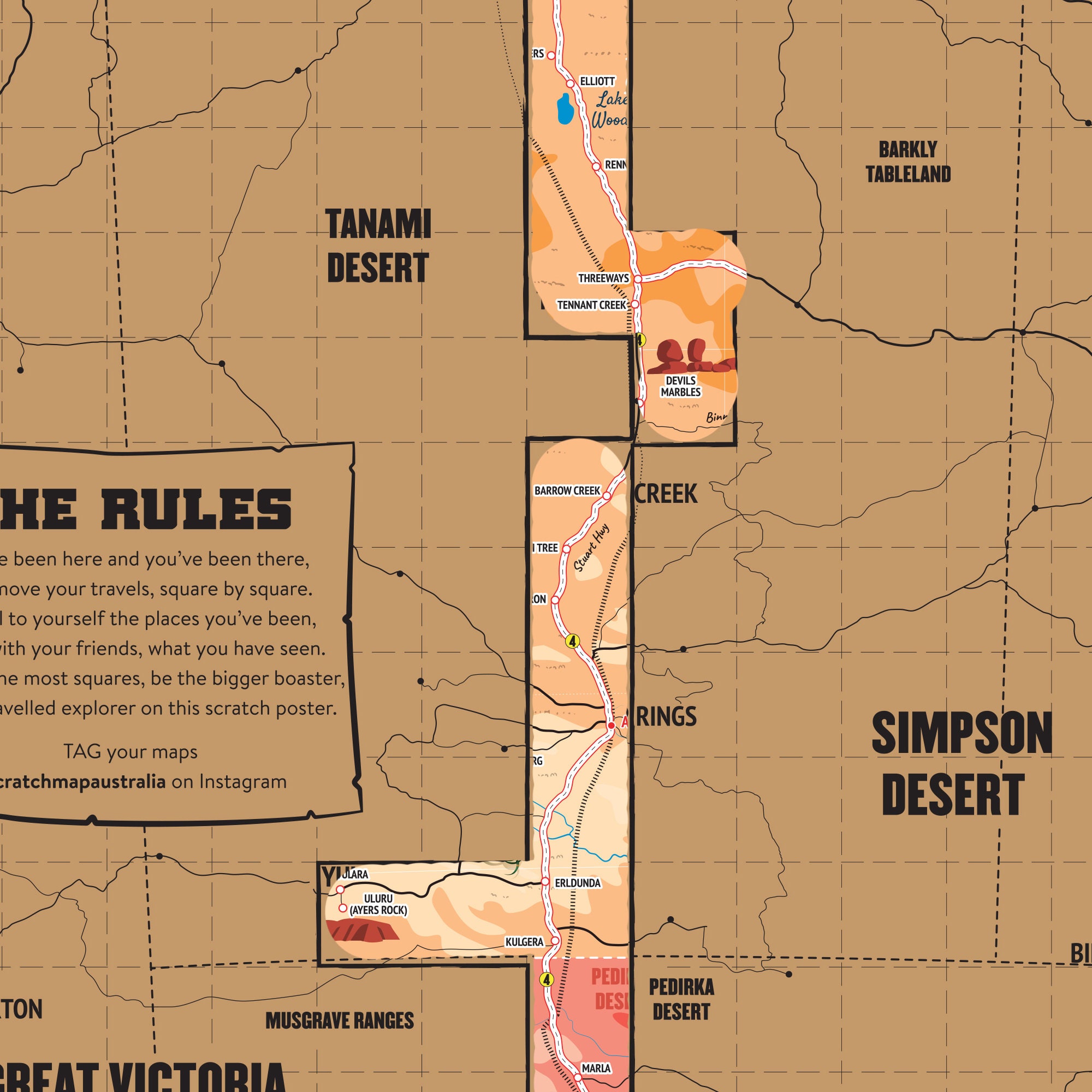 Scratch off Map of Australia. Roadtrips Edition - a Great Travel Gift ...