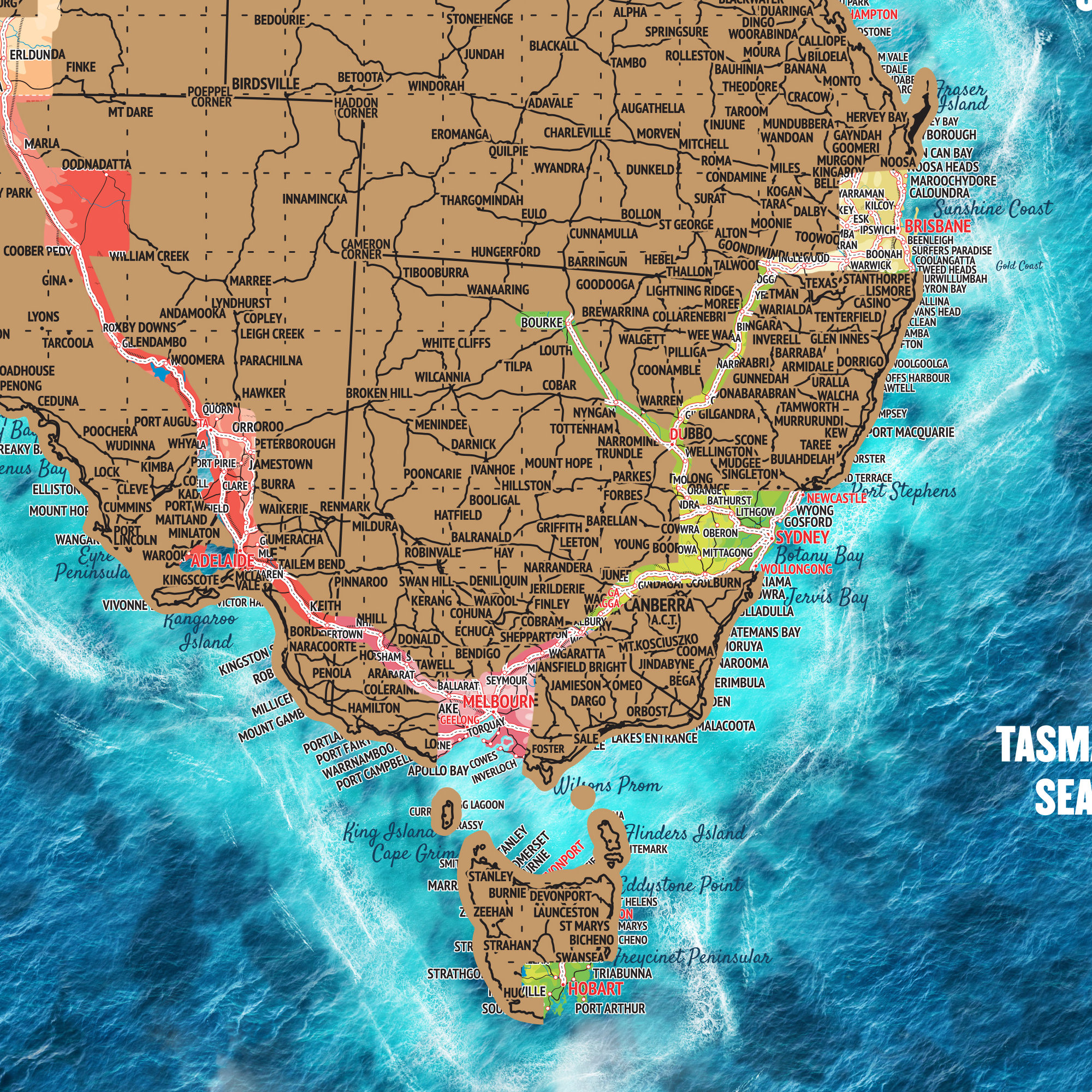 A3 Scratch off Map of Australia. the Best Travel Gift That - Etsy
