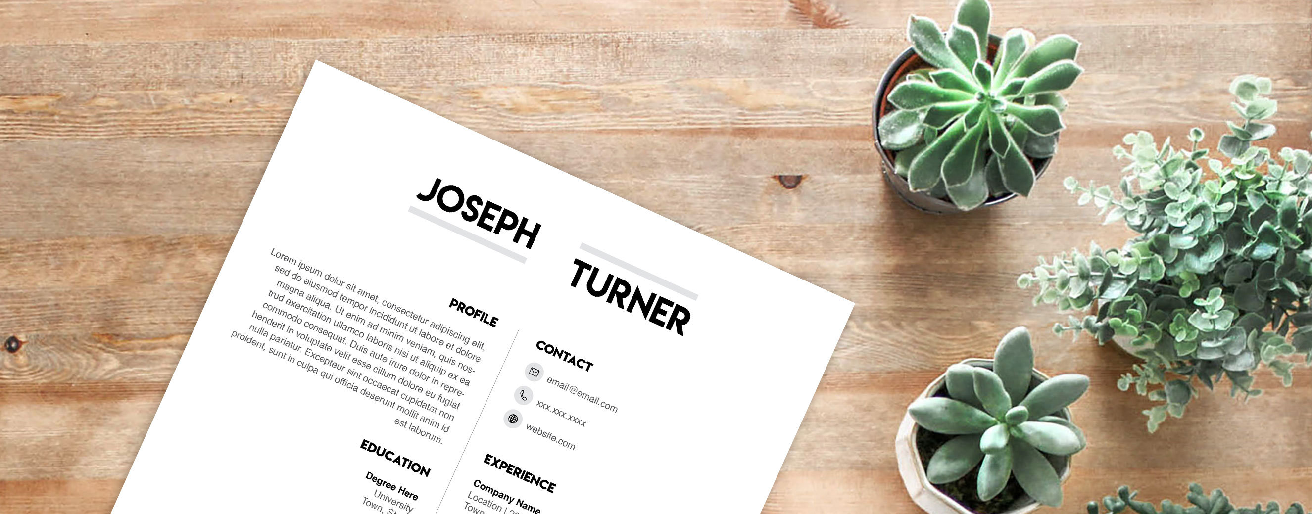 Modern Resume Template Simple / Minimal Minimalist for Mac - Etsy