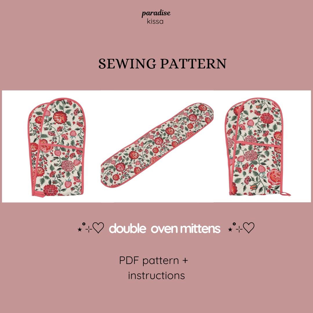 Double Oven Mittens Pattern PDF | Print at Home | Instant Download - Etsy