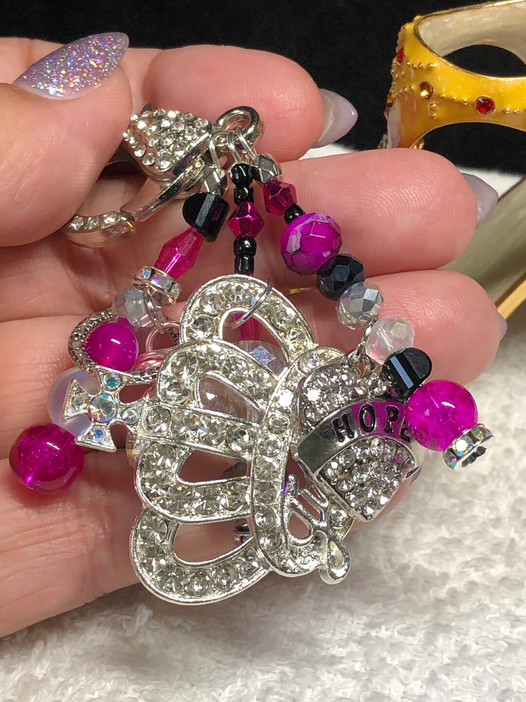 PRINCESS CROWN Dazzling Key Fob/keychain for Phone/decorate Your Purse ...