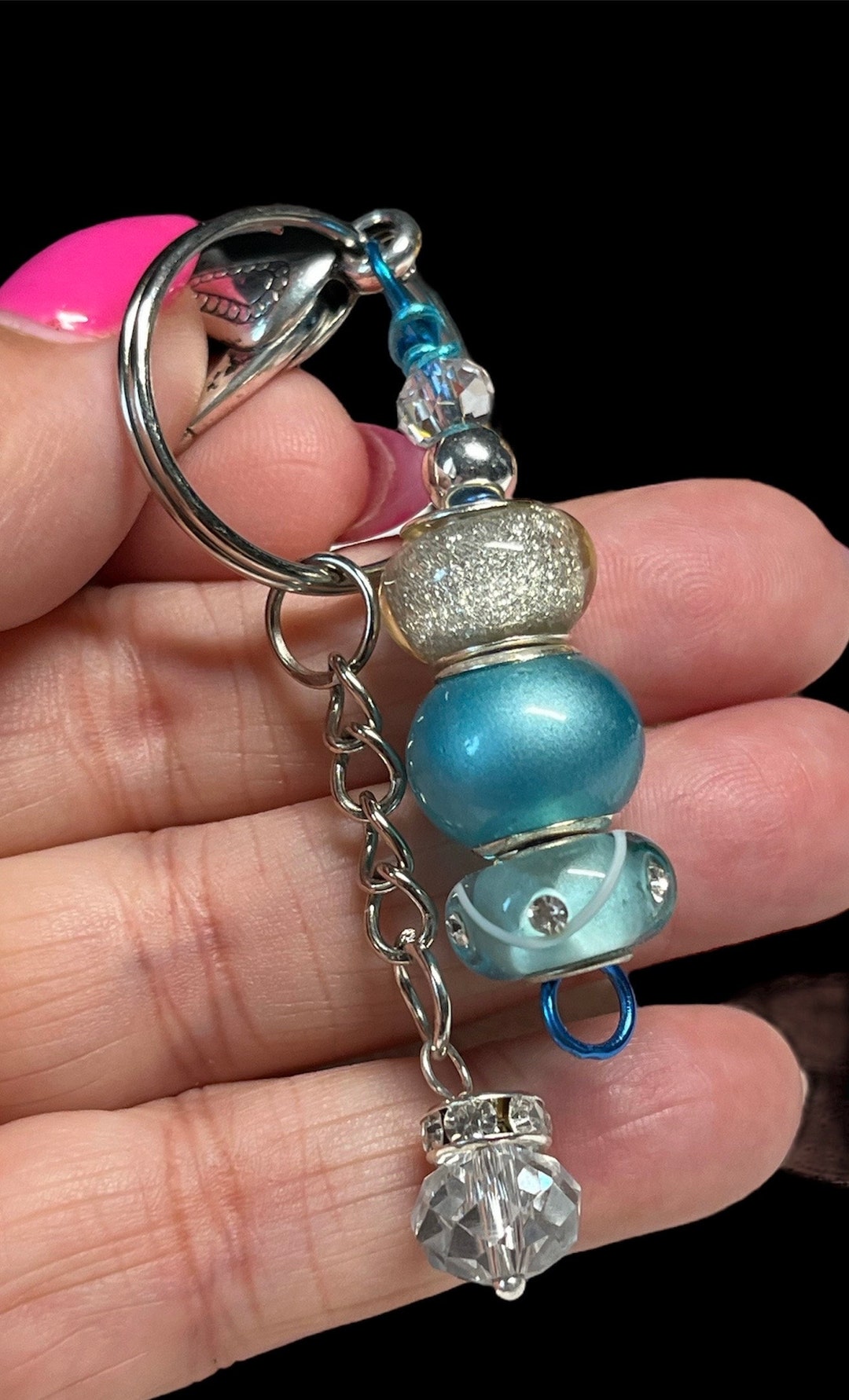 PANDORA Inspired Blue Themed Key Fob/keychain for Phone and Decorate ...