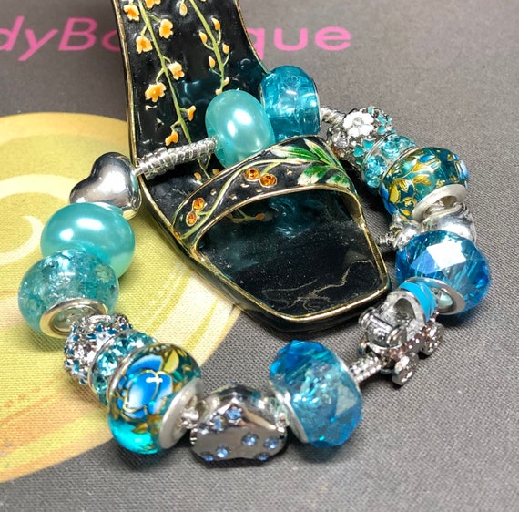 Baby Pandora inspired charm bracelet with beads and charms. | Etsy