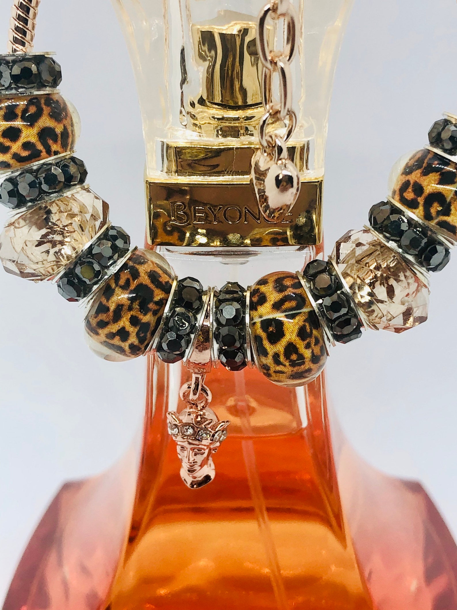 Charm Bracelet Pandora Like. Dangle ROSE GOLD Lady Liberty Head/leopard ...