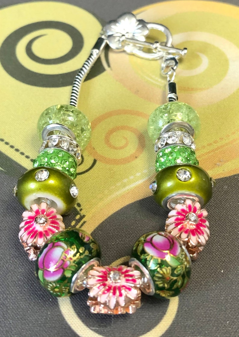 Pandora Like Charm Bracelet August Birthday Colors Peridot - Etsy