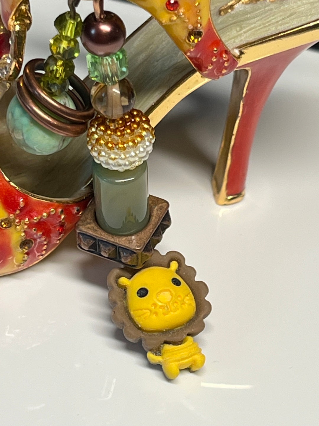 Cute CARTOON Theme, LION Key Fob/keychain for Phone/can Decorate Purse ...