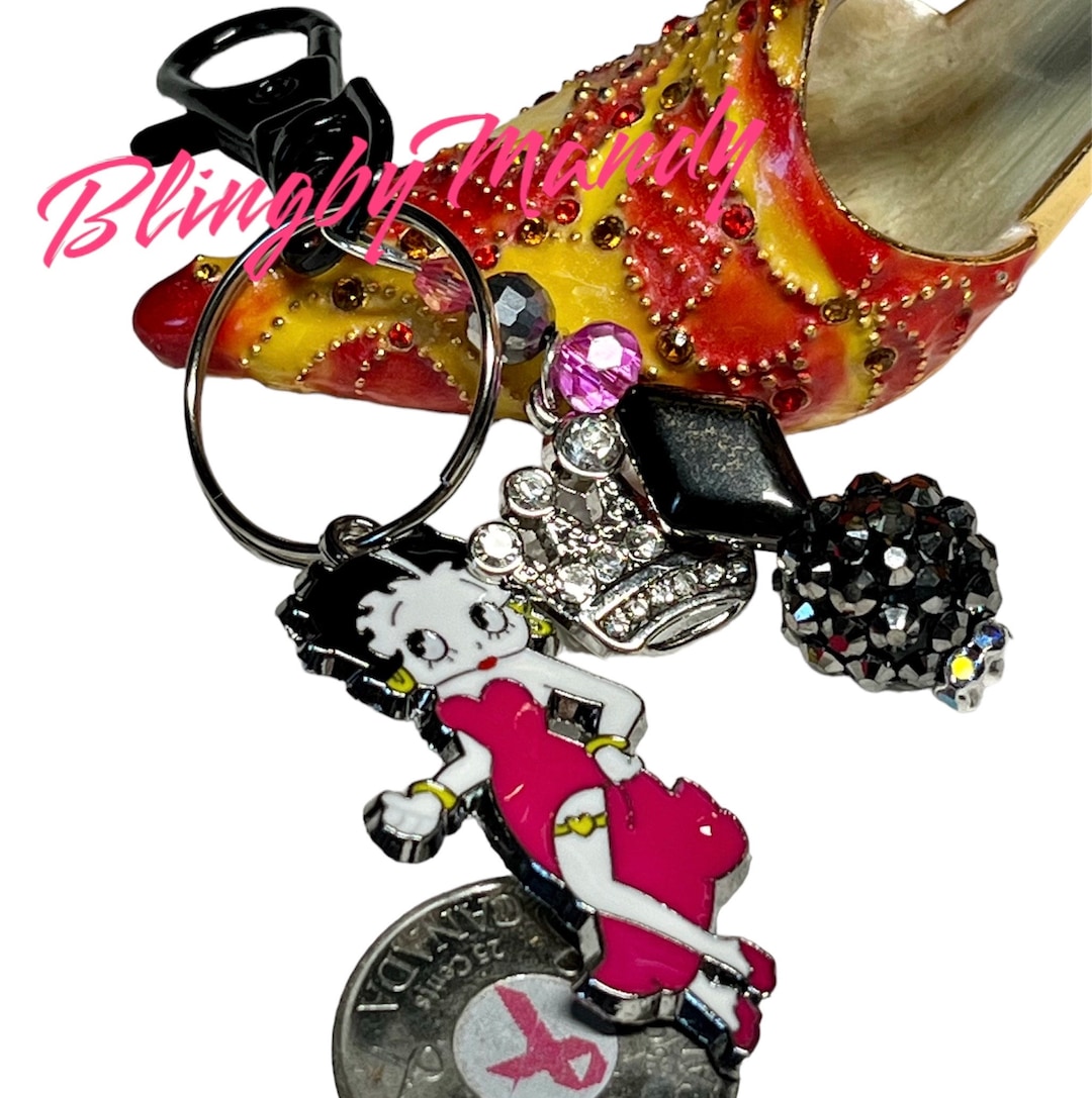 Sexy Lady CARTOON Theme, Hot Pink Key Fob/keychain for Phone/can ...