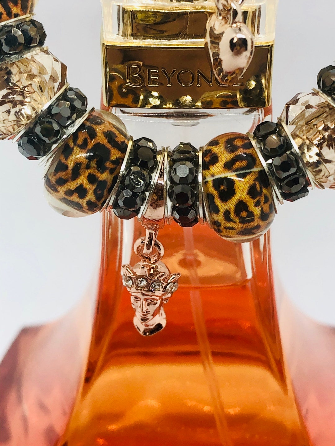 Charm Bracelet Pandora Like. Dangle ROSE GOLD Lady Liberty Head/leopard ...