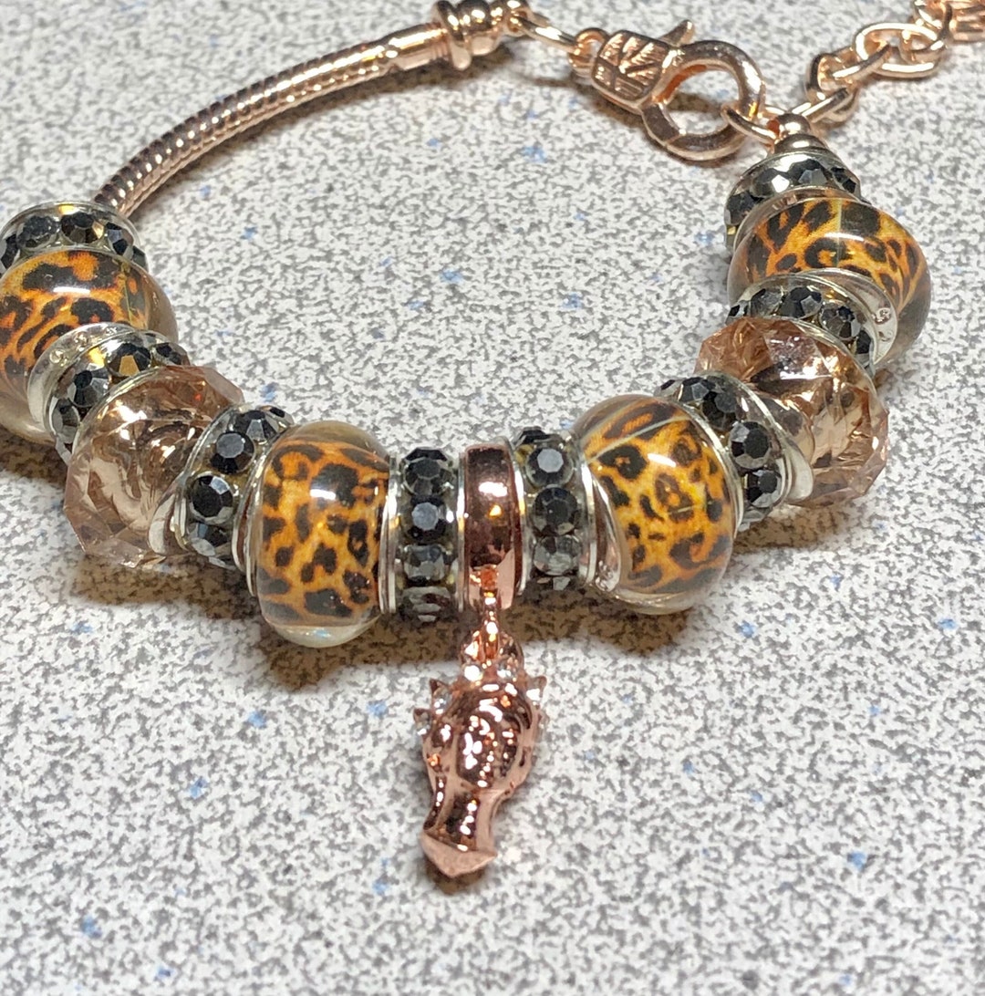 Charm Bracelet Pandora Like. DANGLE ROSE GOLD Lady Liberty Head ...